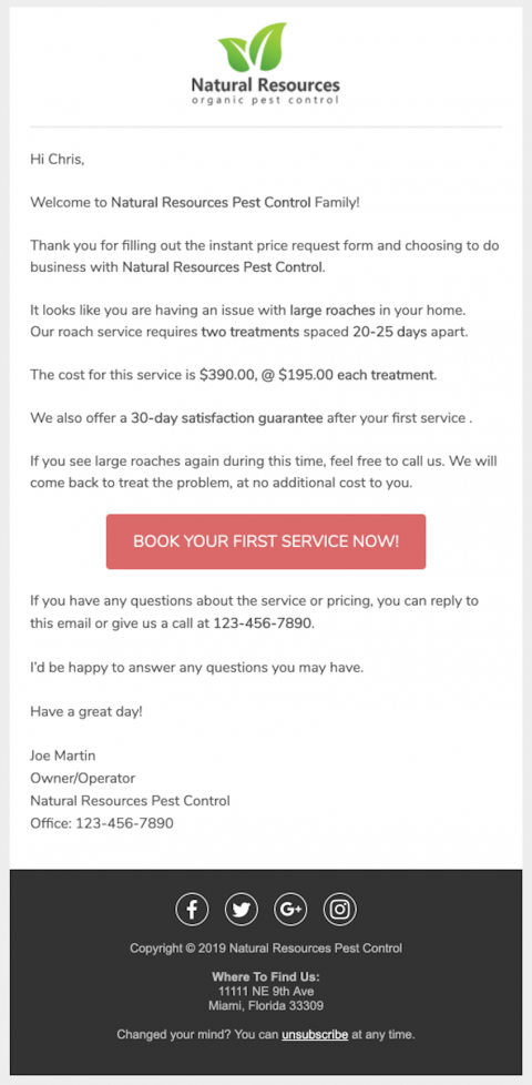 17-Proven & Ready-To-Use Local Service Business Email Templates