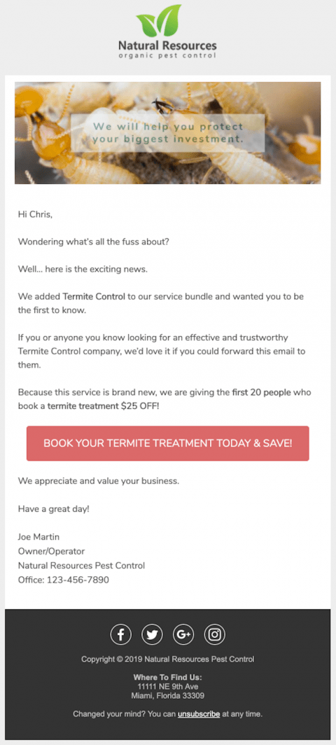 17-Proven & Ready-To-Use Local Service Business Email Templates