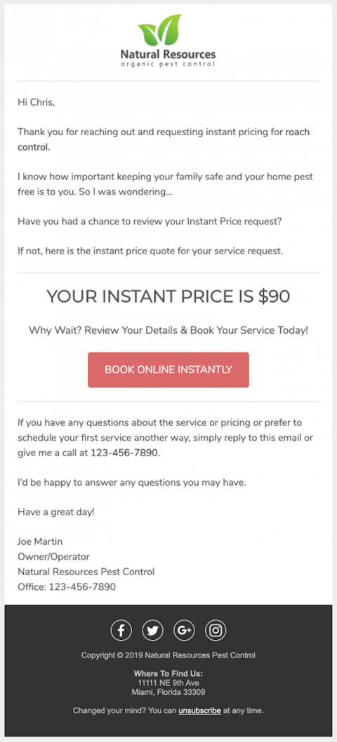 17-Proven & Ready-To-Use Local Service Business Email Templates