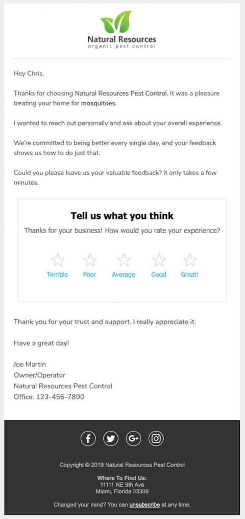 17-Proven & Ready-To-Use Local Service Business Email Templates