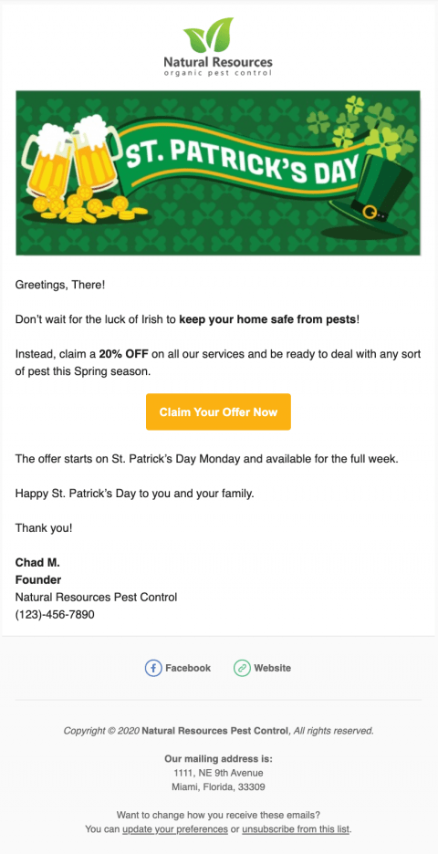 Promotional Email Templates For Local Service Businesses | GorillaDesk