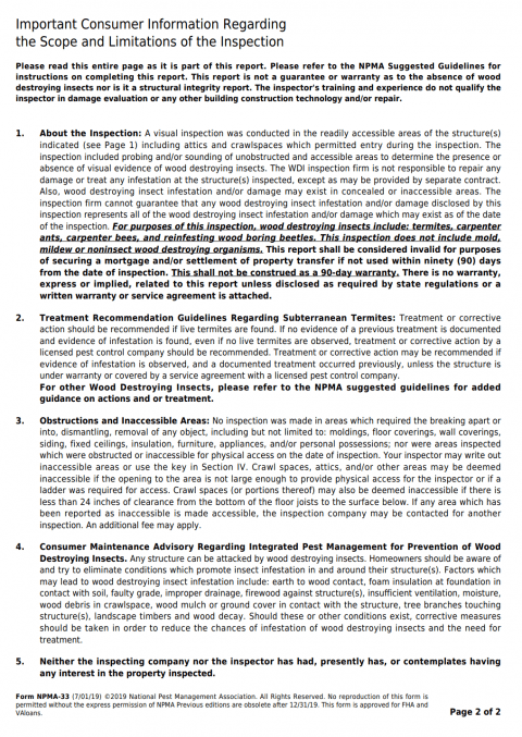 Lesson 1: NPMA-33 Termite Inspection Form | GorillaDesk